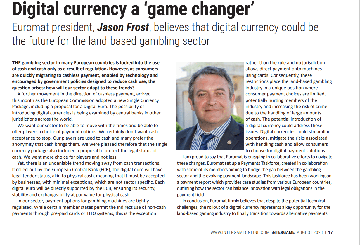 2023 EUROMAT COLUMN IN INTERGAME - Euromat